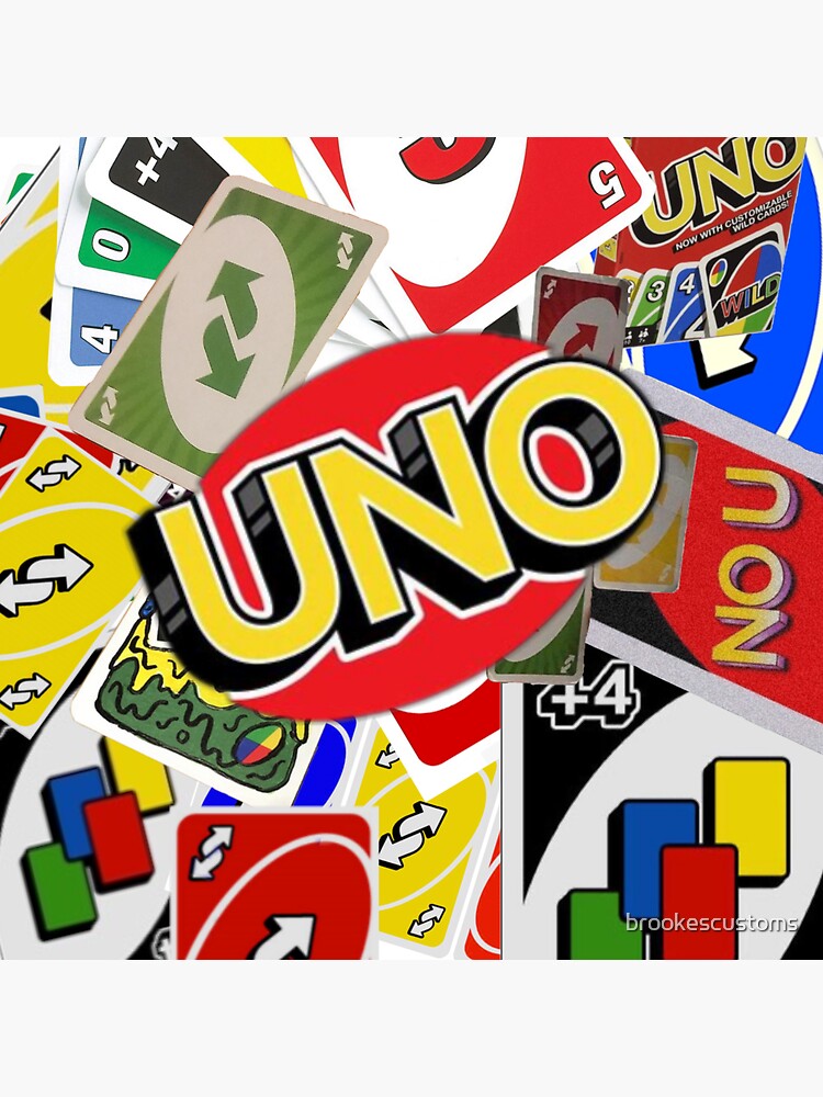 "Uno logo collage" Sticker by brookescustoms | Redbubble