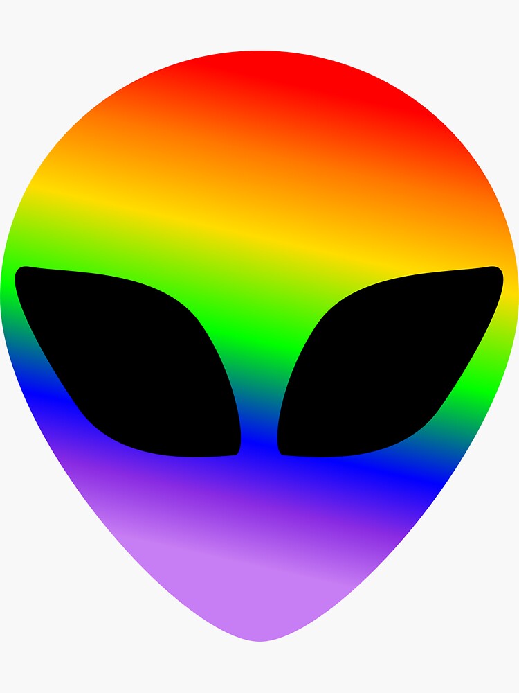 "Pride Alien" Sticker by Obiscidan | Redbubble