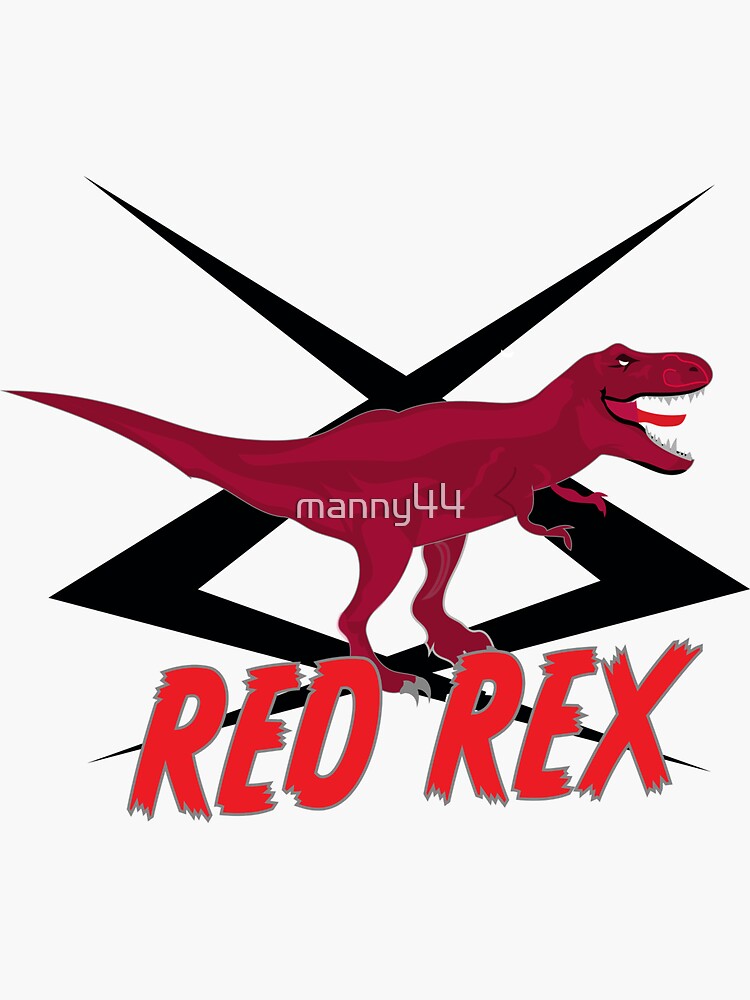 "T REX RED TYRANNOSAURUS " Sticker by manny44 | Redbubble