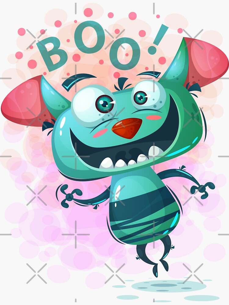 "cute boo cartoon " Sticker by obada9 | Redbubble