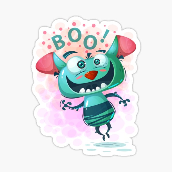 "cute boo cartoon " Sticker by obada9 | Redbubble