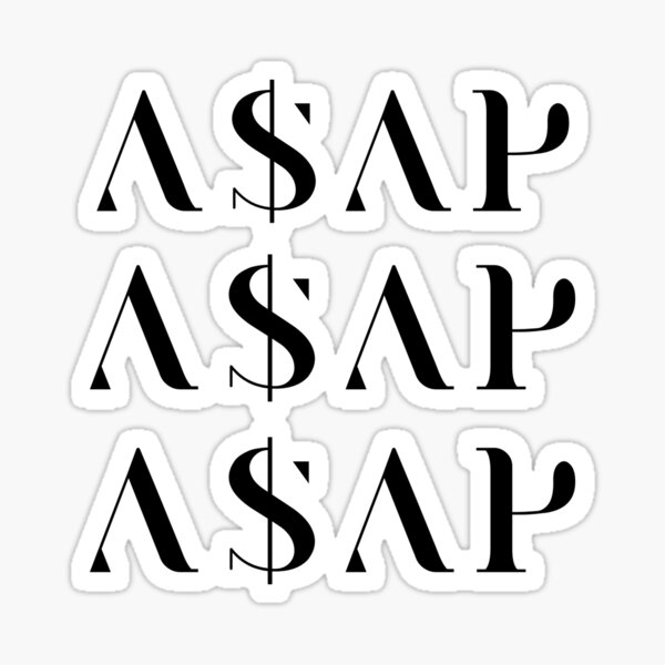 "ASAP Black Logo " Sticker for Sale by GRETKA | Redbubble