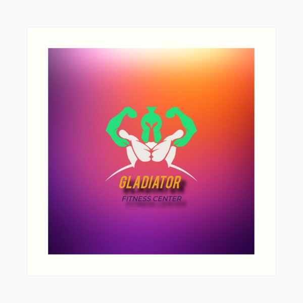 "Attractive gladiator fitness logo." Art Print by sabitaprasad7 | Redbubble