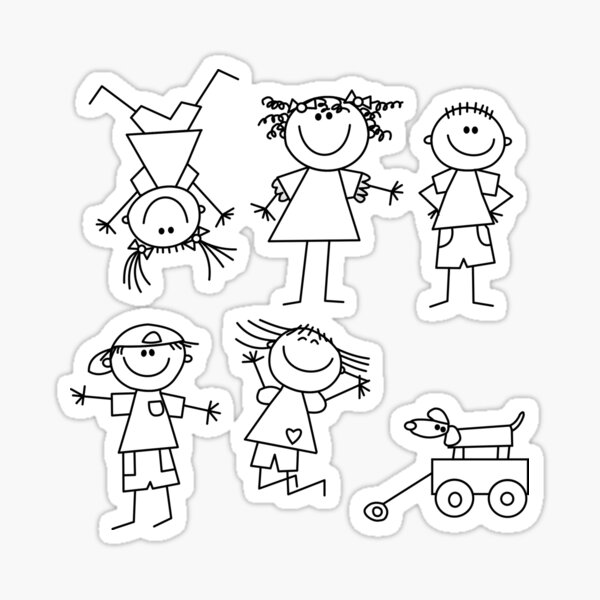 "kids drawing " Sticker by ElhamAzizi | Redbubble