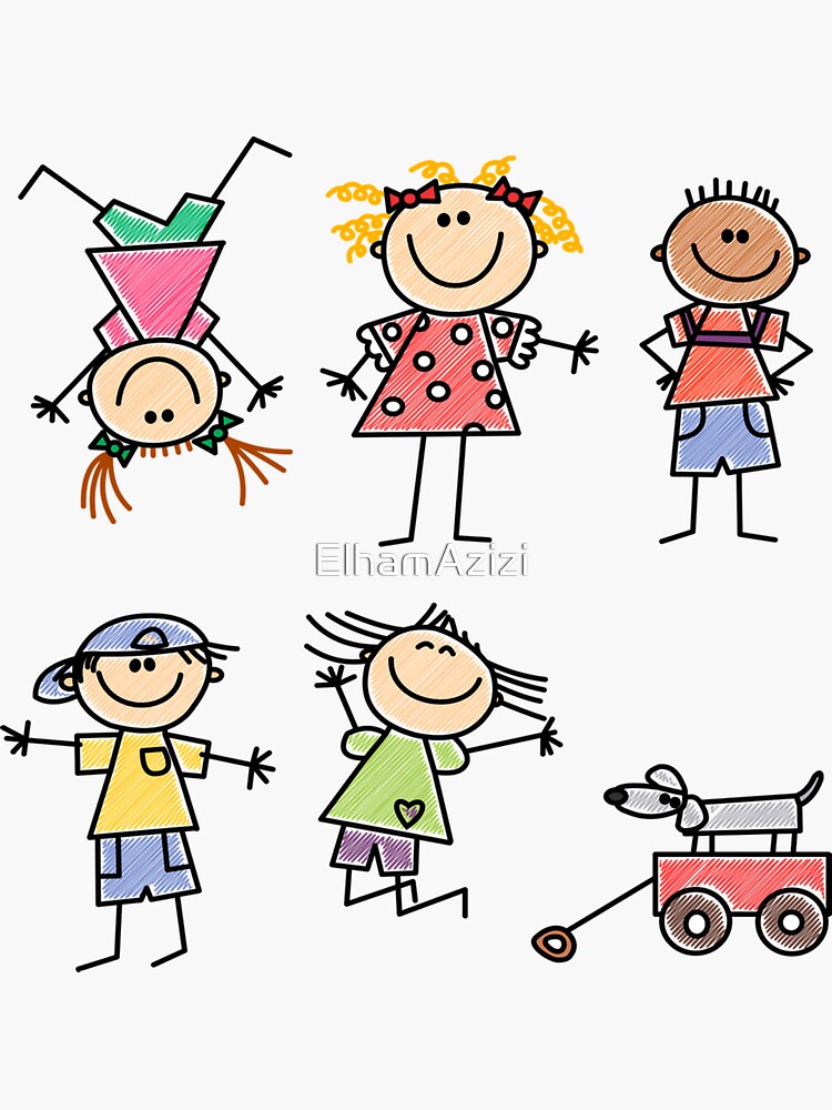 "kids drawing" Sticker by ElhamAzizi | Redbubble