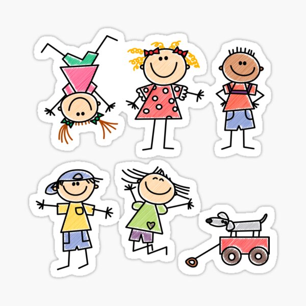 "kids drawing" Sticker by ElhamAzizi | Redbubble