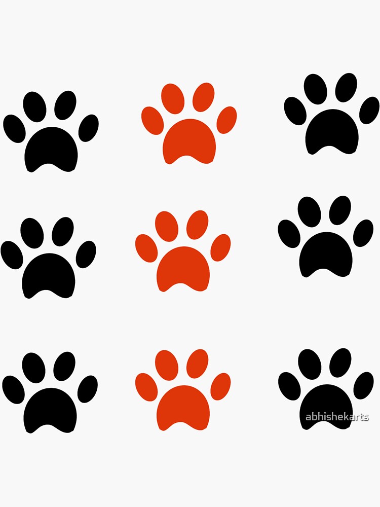 "Puppy dog foot prints" Sticker by abhishekarts | Redbubble