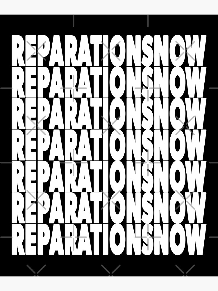 "Reparations Now Anti Slavery Social Justice Civil Rights" Sticker for ...