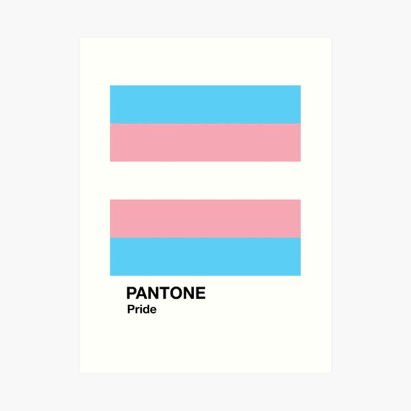 "Pantone Trans Transgender Pride Flag" Art Print by allywallybally1 ...