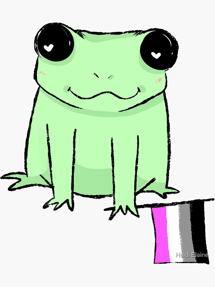 "MMM frog said asexual rights" Sticker for Sale by HeidiET | Redbubble