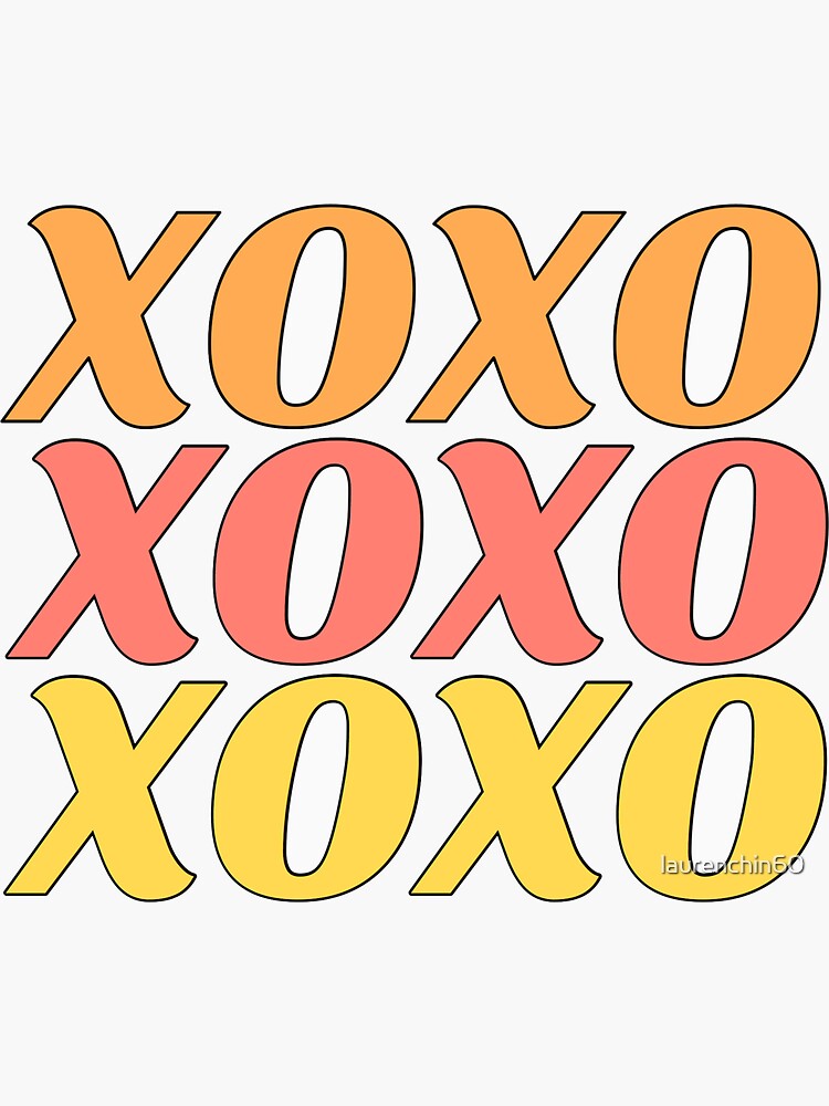 "XOXO Sticker" Sticker by laurenchin60 | Redbubble