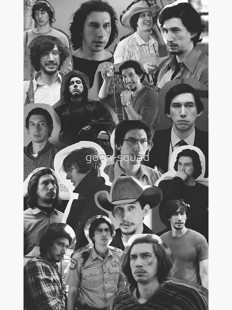 "Black & White Adam Driver Characters Collage" Art Print by goon-squad ...