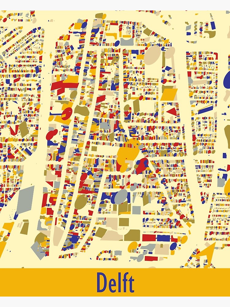 Póster «Mapa de Delft Estilo Qlimt» de jvdkwast | Redbubble
