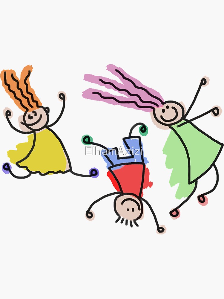 "kids drawing" Sticker by ElhamAzizi | Redbubble