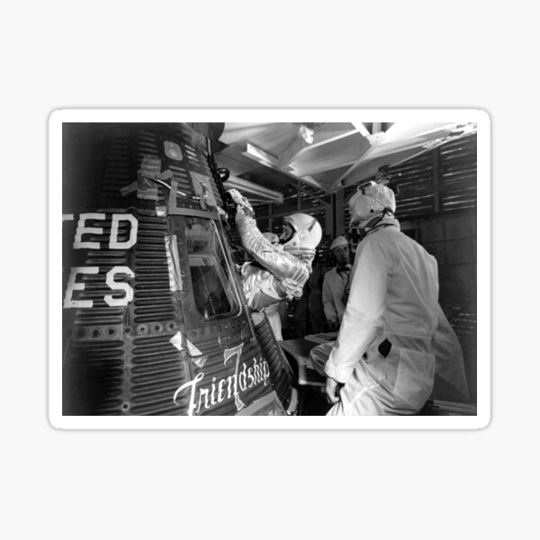 "John Glenn Entering Friendship 7 Spacecraft" Sticker for Sale by ...