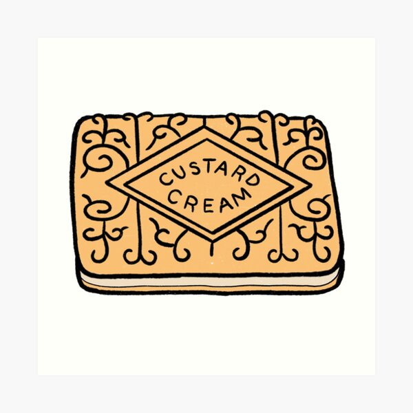 Custard Cream Art Prints | Redbubble
