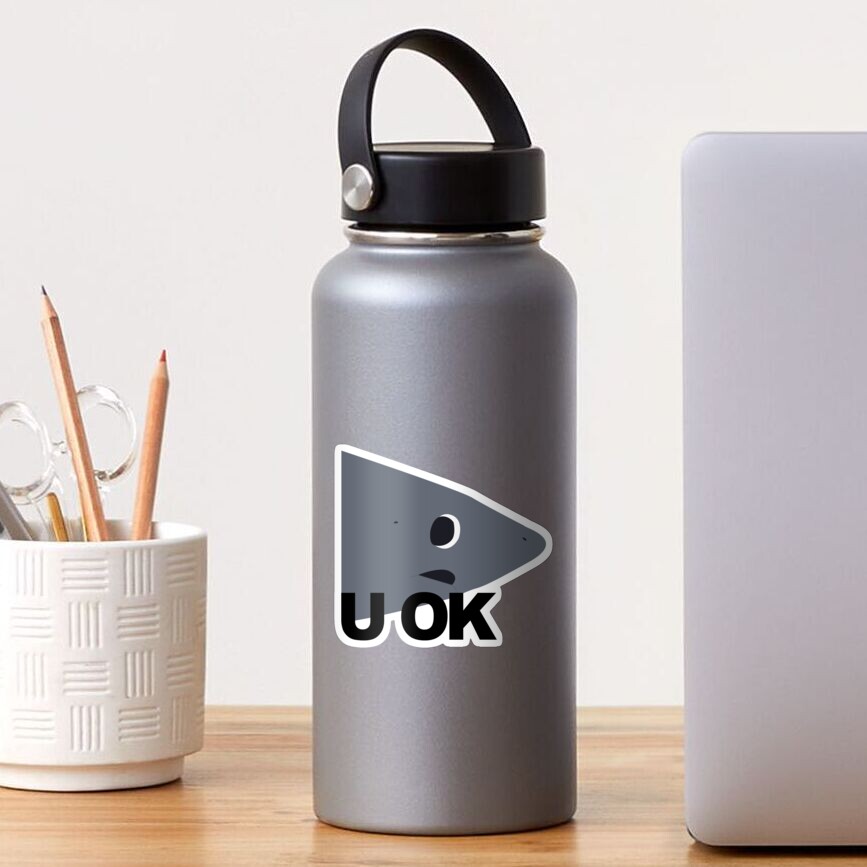 "U OK shark meme sticker" Sticker for Sale by brac2000 | Redbubble