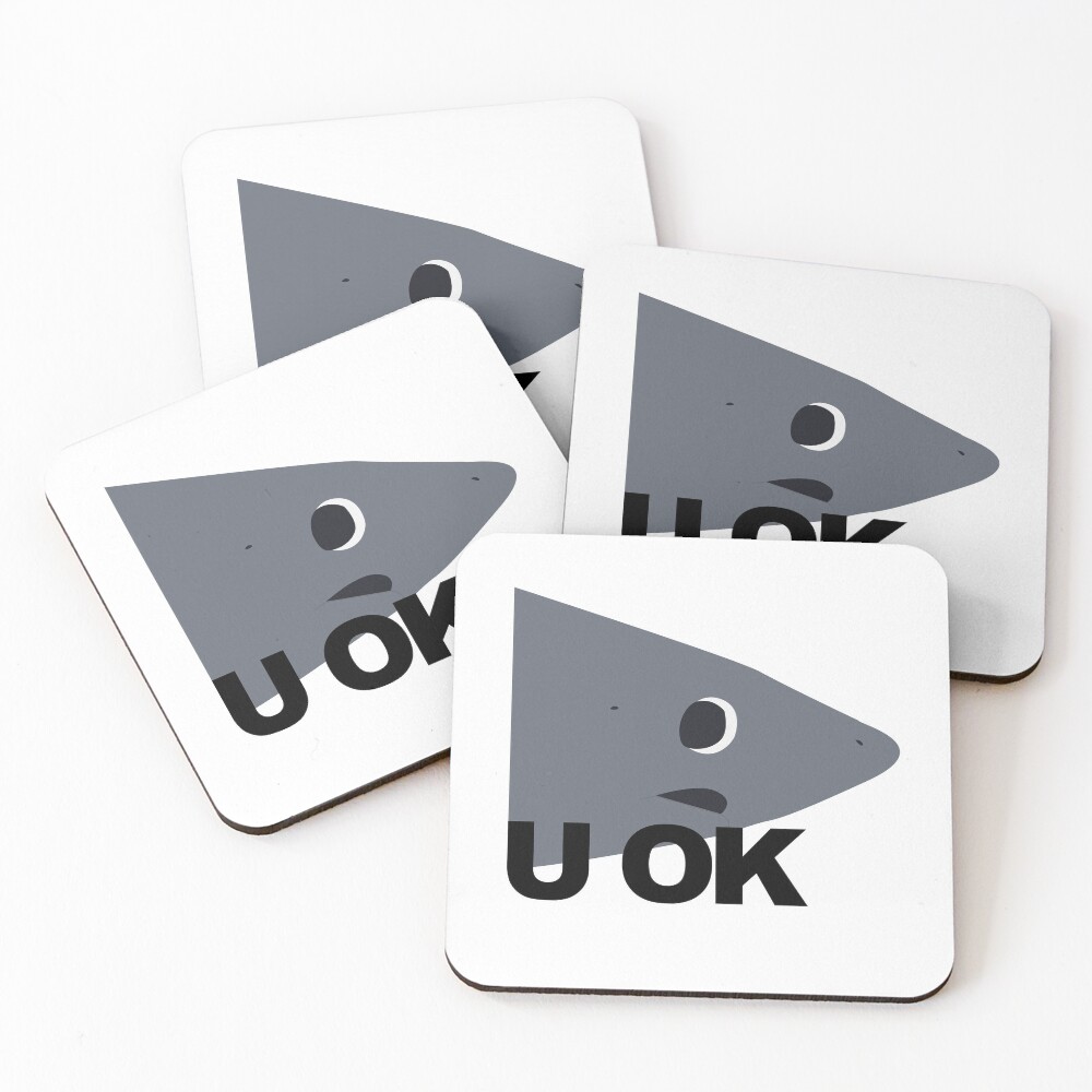 "U OK shark meme sticker" Sticker for Sale by brac2000 | Redbubble