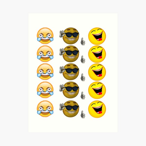 "Demented Smileys Emojis Gang" Art Print by Joepseudo | Redbubble