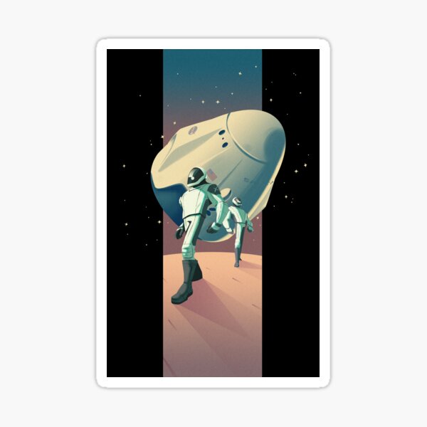 "Launch America SpaceX" Sticker by sythelum | Redbubble