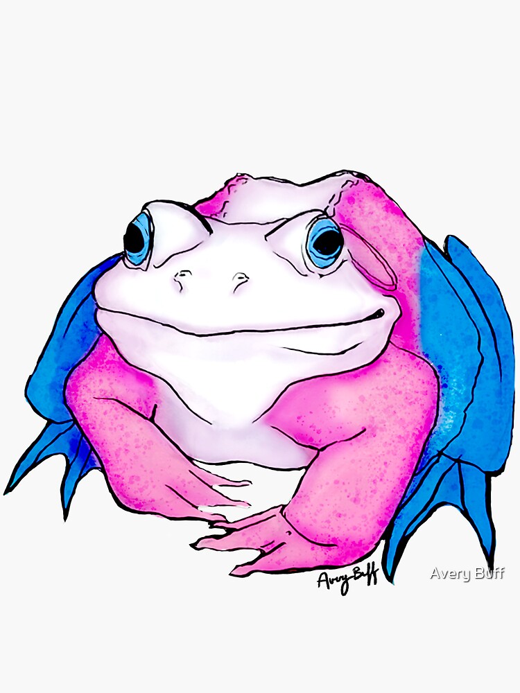 "Trans Frogs!" Sticker by AveryB0709 | Redbubble