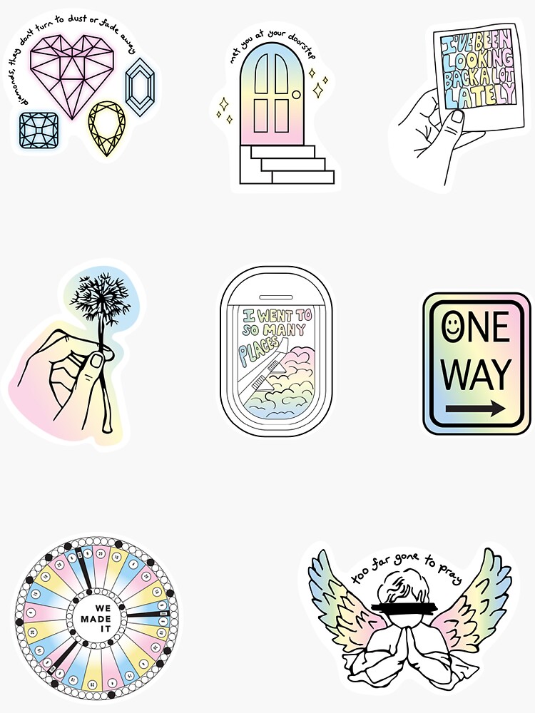 "WALLS pastel sticker pack" Sticker by elloerin | Redbubble