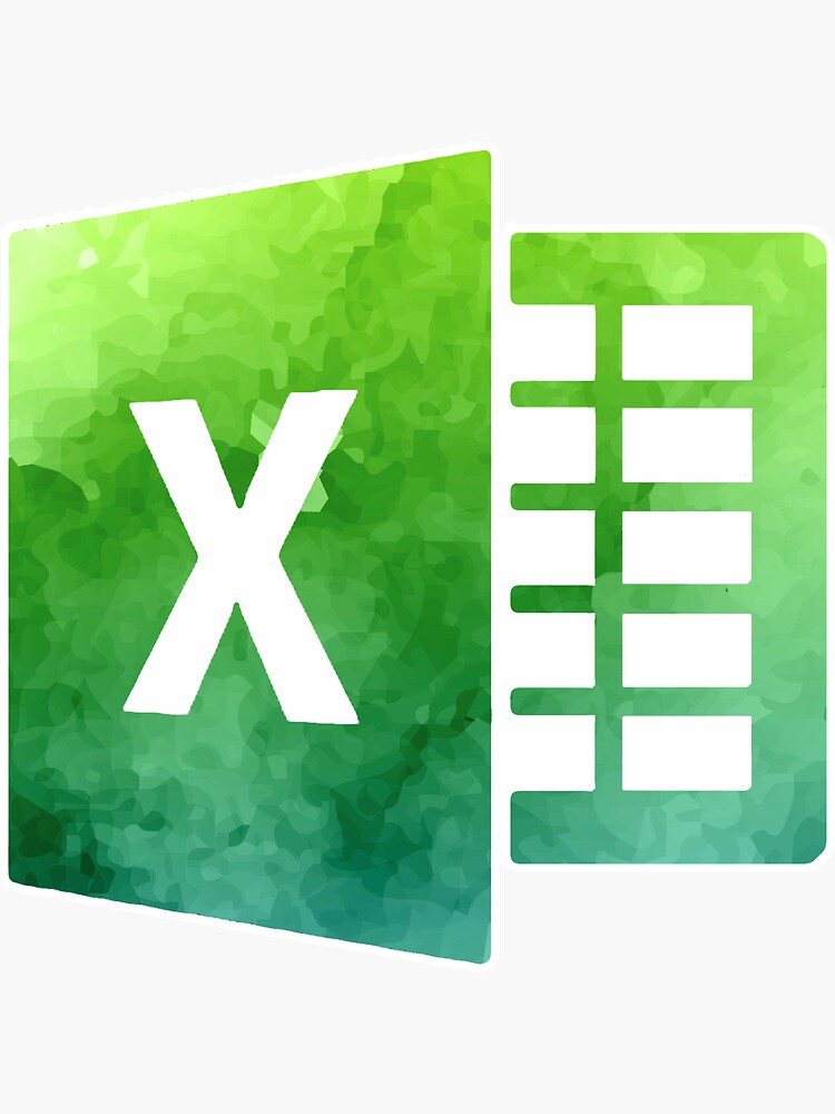 "Watercolor Excel Logo" Sticker by kamby45 | Redbubble