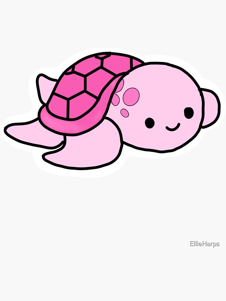 "Pink Turtle" Sticker for Sale by EllieHarps | Redbubble