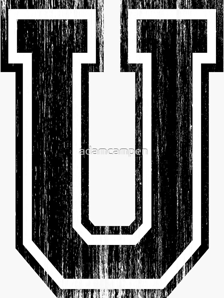 " Big Varsity Letter U" Sticker for Sale by adamcampen | Redbubble