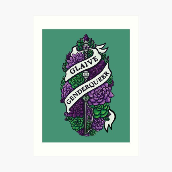 "GLAIVE GENDERQUEER" Art Print by foxflight | Redbubble