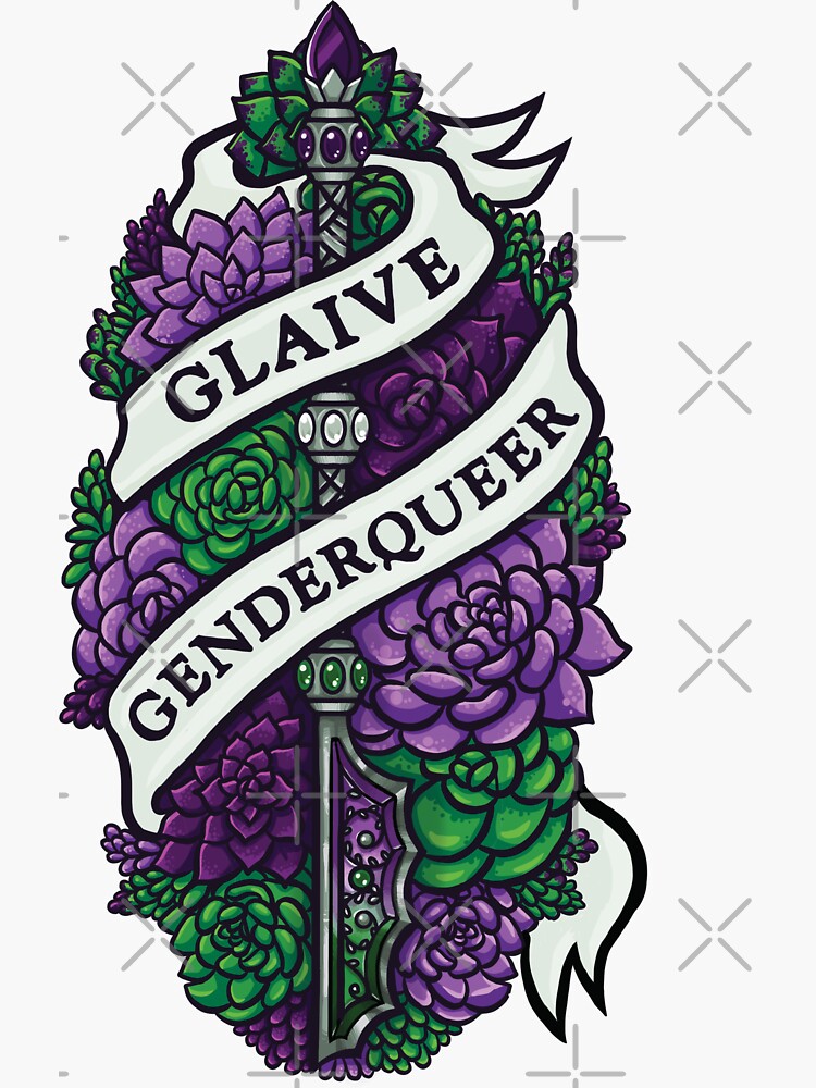 "GLAIVE GENDERQUEER" Sticker for Sale by foxflight | Redbubble