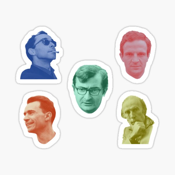 "French New Wave Directors" Sticker for Sale by SColmenares | Redbubble