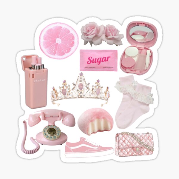 "cute pastel pink sticker pack" Sticker by PascalesStuff | Redbubble