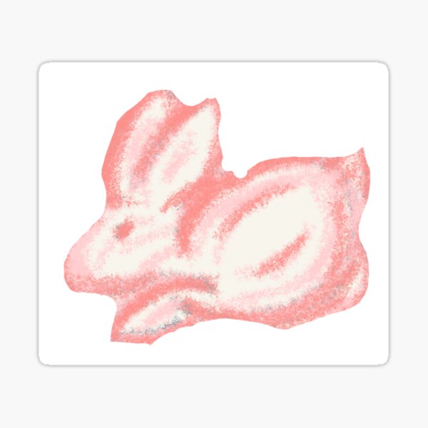 "Pink rabbit " Sticker for Sale by InspiredV | Redbubble