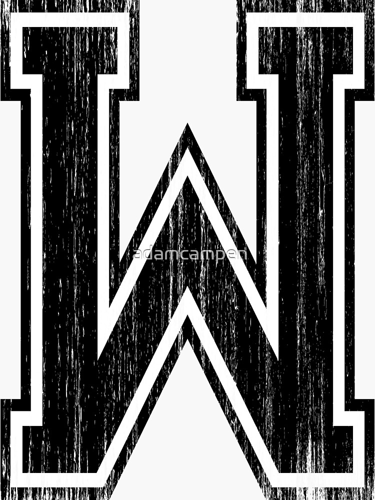 "Big Varsity Letter W" Sticker for Sale by adamcampen | Redbubble