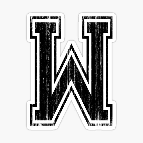 "Big Varsity Letter W" Sticker for Sale by adamcampen | Redbubble
