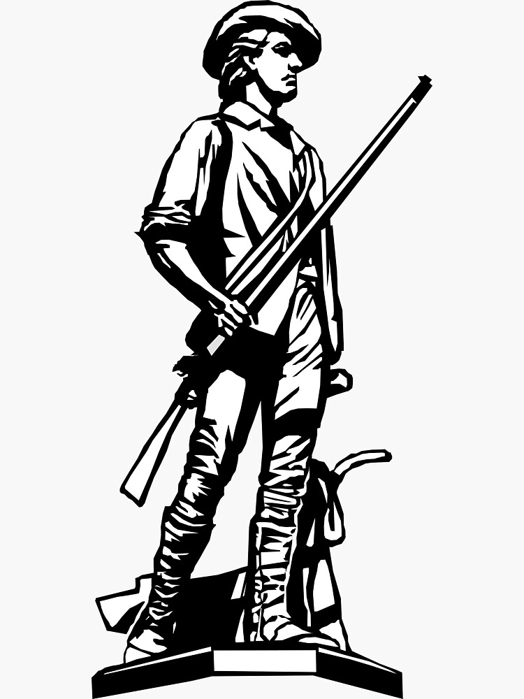 "Minuteman" Sticker for Sale by robotjosh18 | Redbubble
