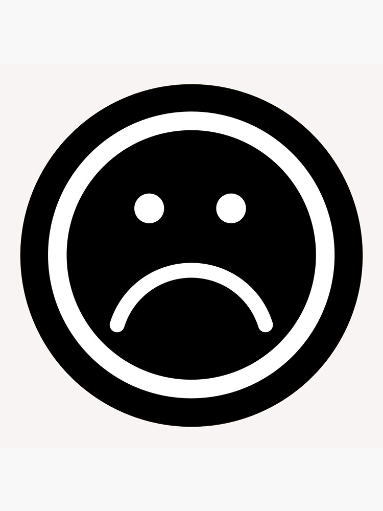 "Black And White Sad Face" Poster for Sale by stephigh | Redbubble