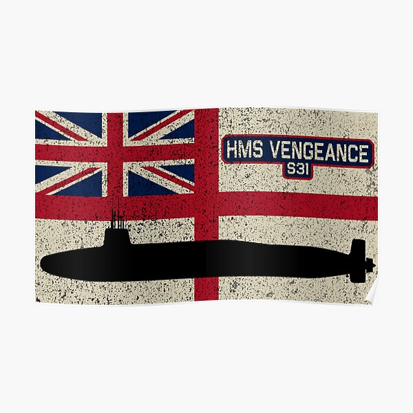 "HMS Vengeance S31 Vanguard-class Submarine Vintage British Royal Navy ...