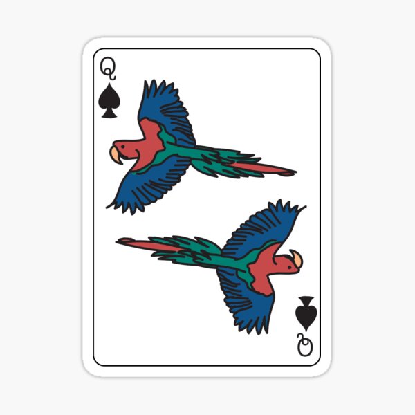 "Parrot Queen Card" Sticker by parakeetz | Redbubble