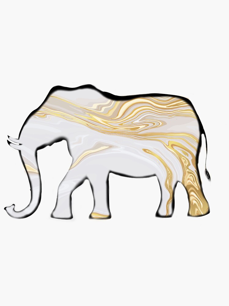 "Marble elephant" Sticker for Sale by sciencecolors | Redbubble