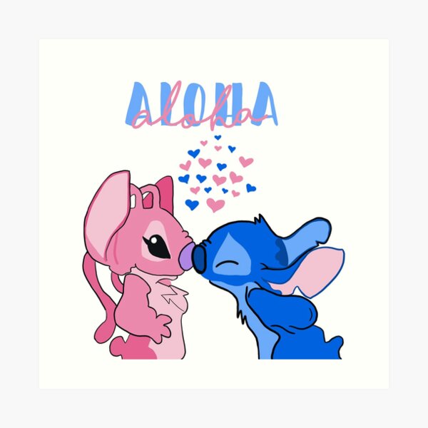 "all aloha stitch & angel" Art Print for Sale by AlexaBryanna | Redbubble