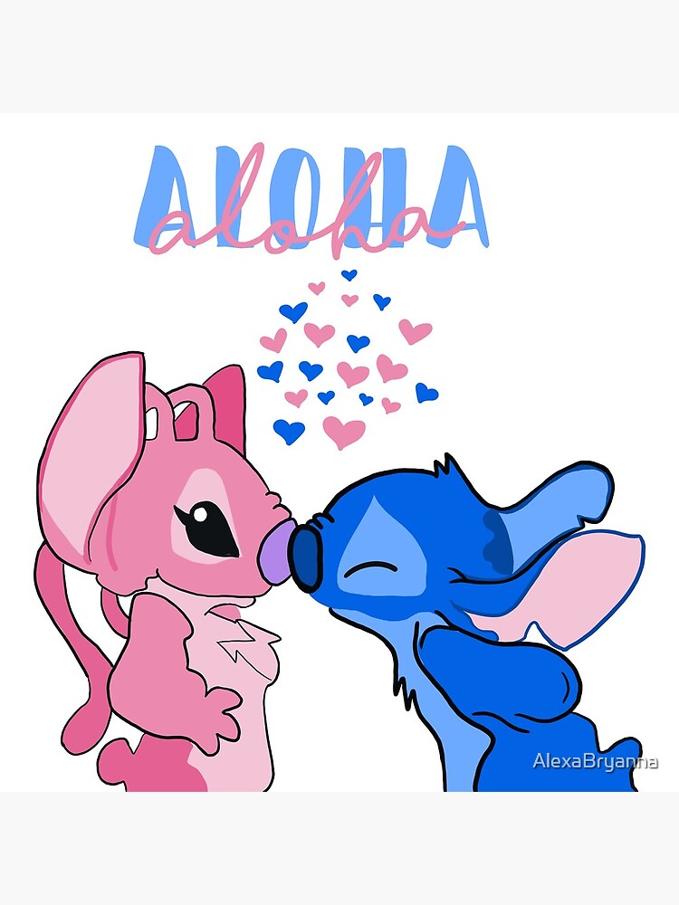 "all aloha stitch & angel" Art Print for Sale by AlexaBryanna | Redbubble