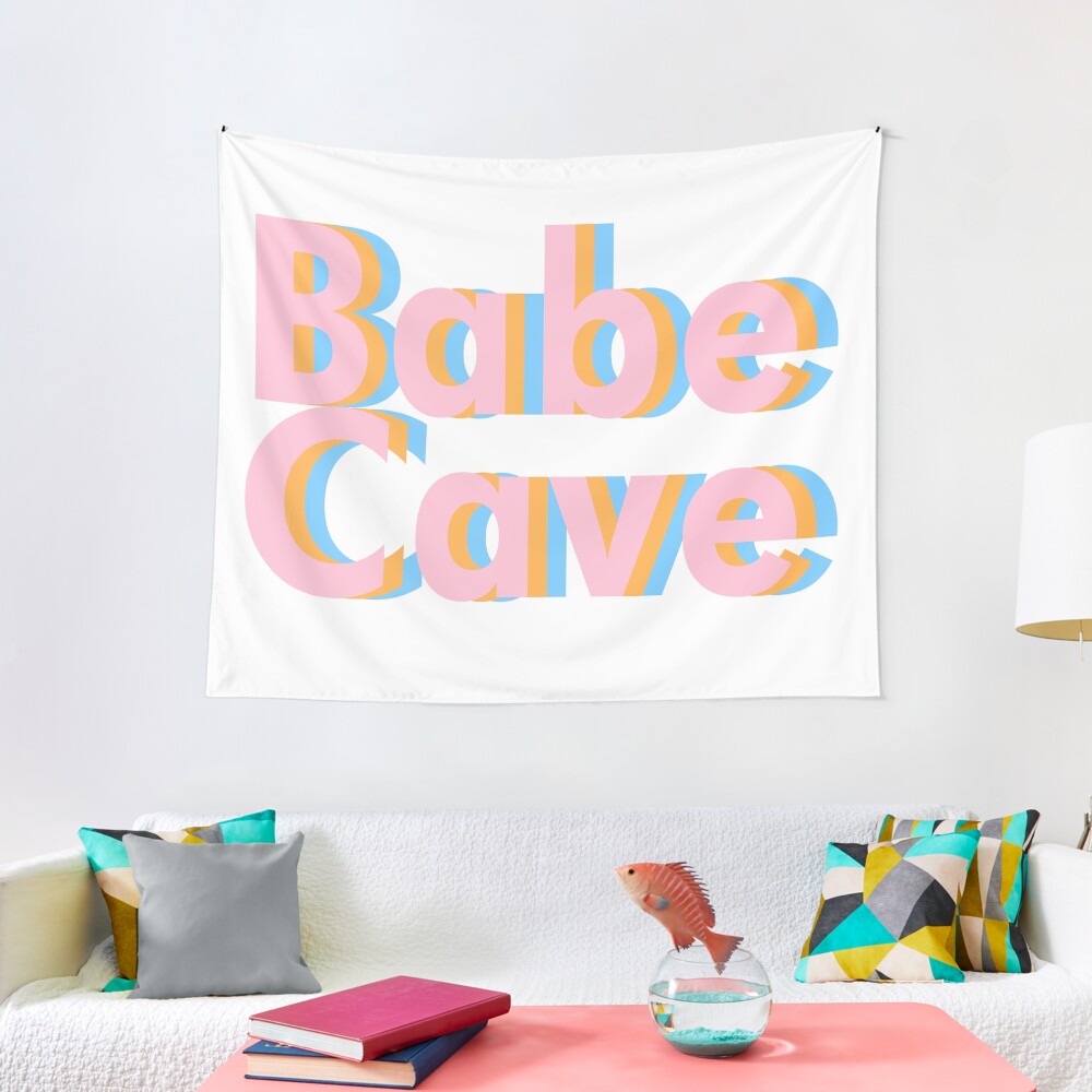 "Babe Cave Retro Dope 70s Bright Typography " Tapestry for Sale by ...