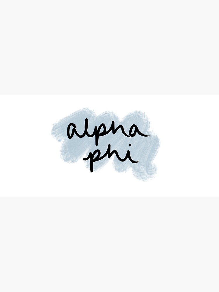 "Alpha Phi Cursive Brush" Sticker by squaroline | Redbubble