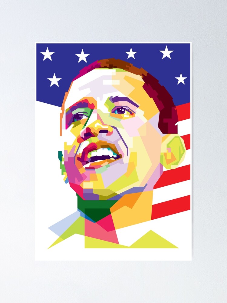 "Barack Obama in Popart Portrait Style " Poster for Sale by Limada ...