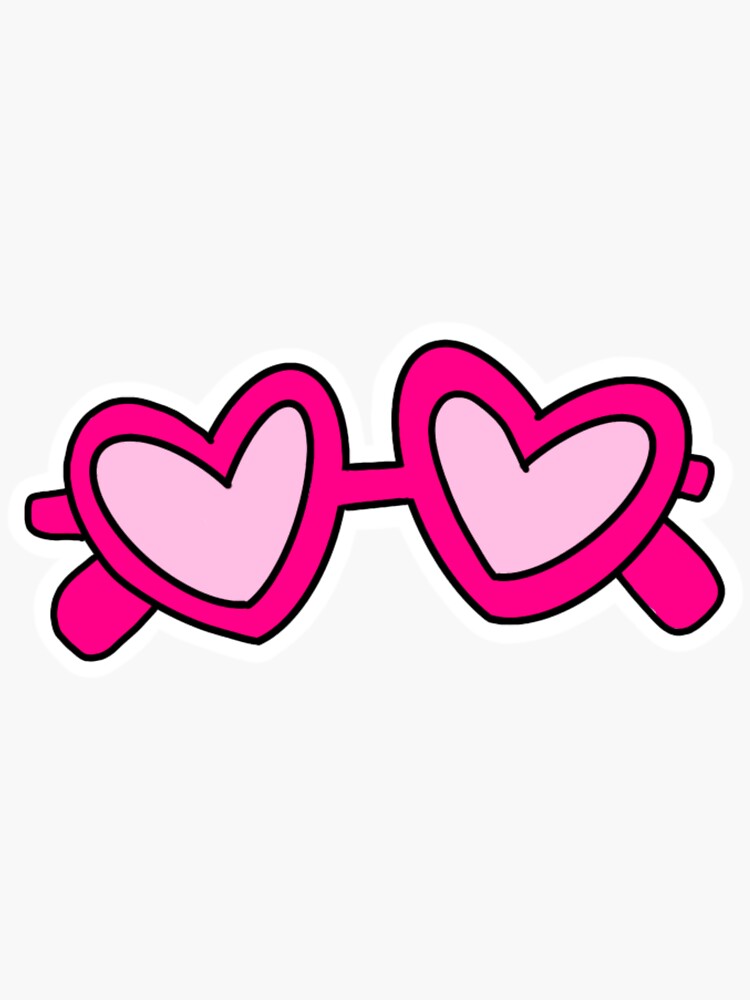 "Heart Sunglasses" Sticker by Alycialackey | Redbubble