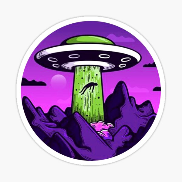 Pastel Alien Abduction Sticker Bumper Stickers Stickers, Labels & Tags ...