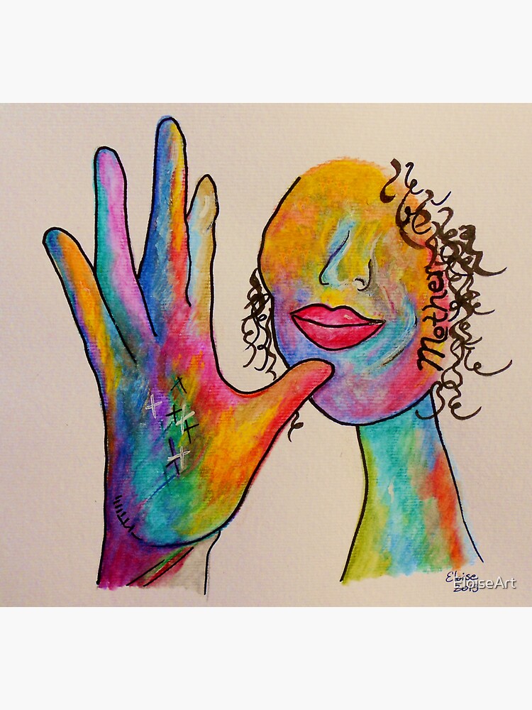 "MOTHER - American Sign Language ASL" Sticker for Sale by EloiseArt ...