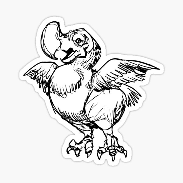 "Inked Dodo" Sticker for Sale by Deinotherium | Redbubble